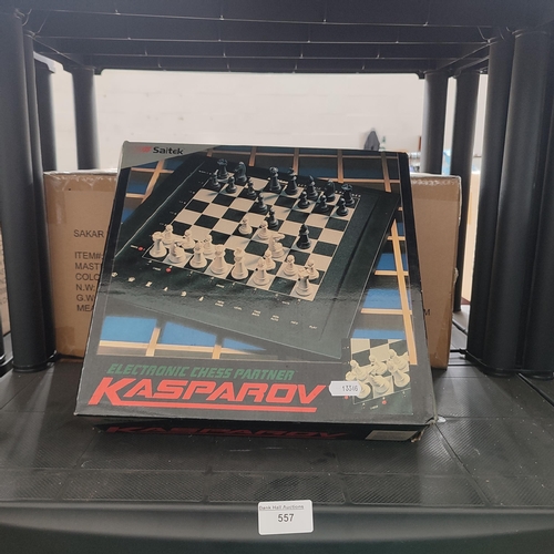 A boxed Kasparov electronic chess partner game