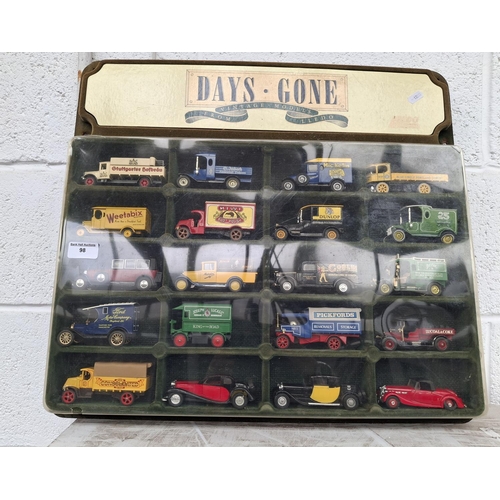 Days Gone display case containing diecast cars