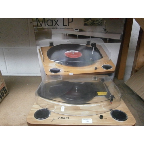 ION max LP conversion turntable with stereo speakers