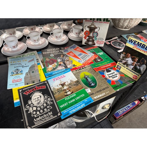 Collection of old football programmes