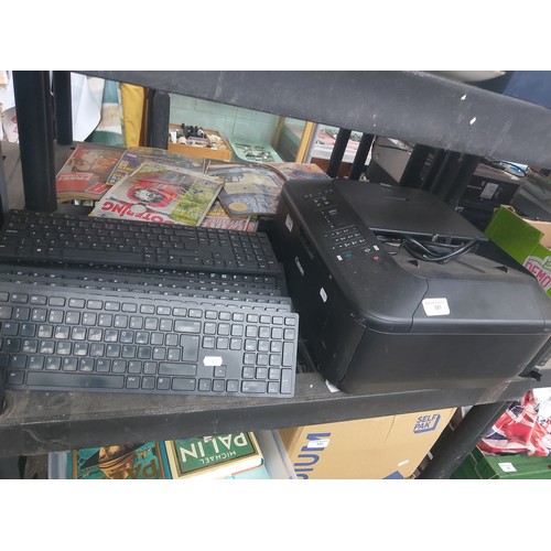 Lot inc Canon printer and ten PC keyboards