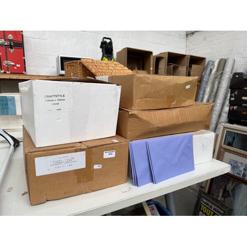Six boxes of assorted envelopes