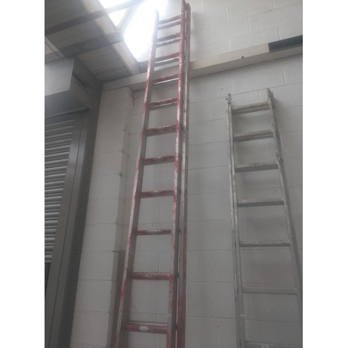 Two tier aluminium ladders