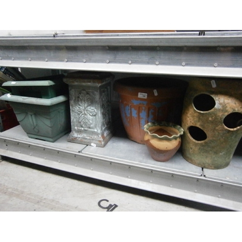 Collection of assorted plant pots