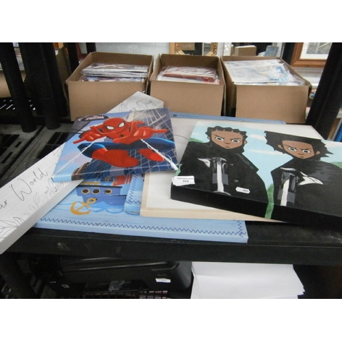 Six assorted artworks