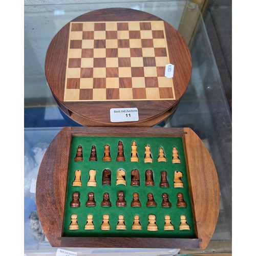 Wooden travel chess set - complete