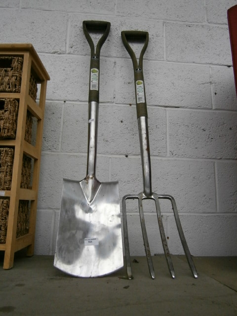 Garden spade and fork