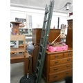 Old wooden two tier ladders