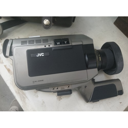 JVC camcorder with bag and accessories
