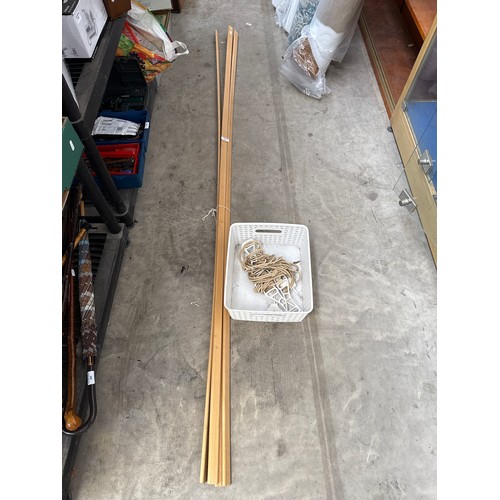 Old indoor washing rail