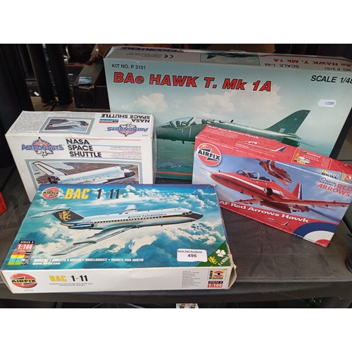 Four model aircraft kits