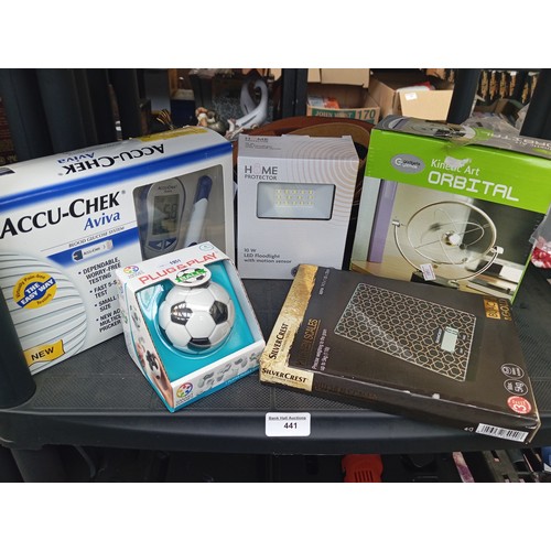 Lot inc digital kitchen scales, Kinetic art Orbital, LED floodlight ...