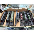 Eight model trains