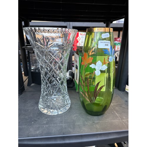 Two assorted glass vases