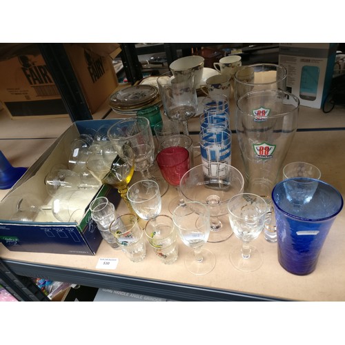 Collection of assorted glasses