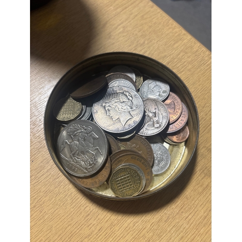 Tin of coins