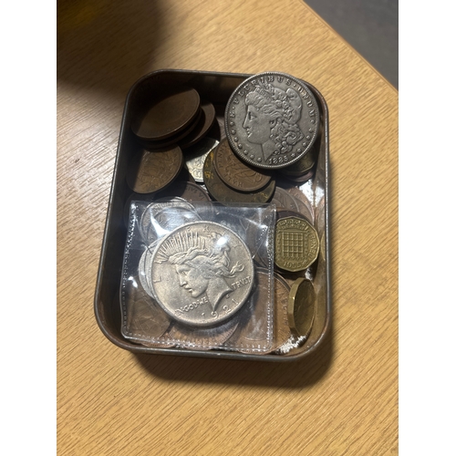 Tin of coins