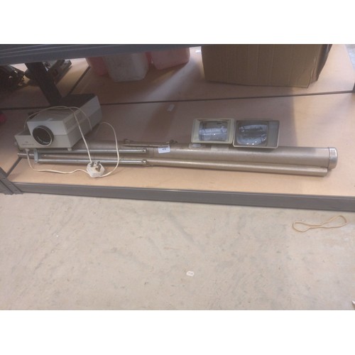 Agfa Colour projector, projector stand and slide viewers