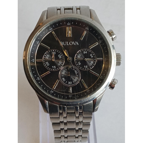 Bulover Gents Chronograph Wrist Watch,C8691971. Needs a battery