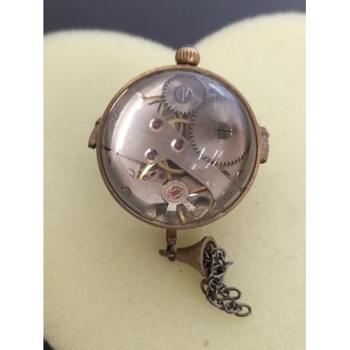 Mechanical clock fob watch. Working
