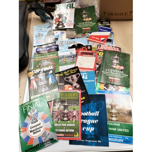 Vintage Football Programmes. Many Cup Final Programmes