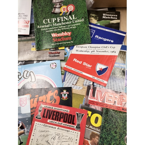 Vintage Football Programmes. Many Cup Final Programmes
