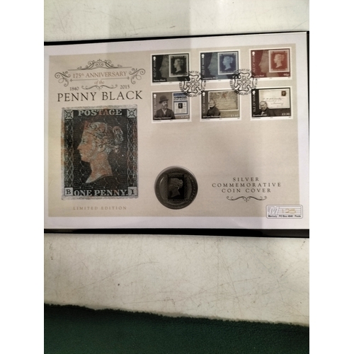 175 Anniversary of The Penny Black Silver Coin Cover Limited Edition 495