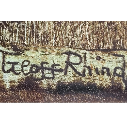 GEOFF RHIND, CONTEMPORARY, old thatched cottage, Co. Clare, oil on ...