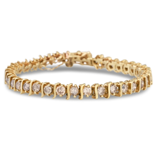 A DIAMOND SET BRACELET, in 10ct gold
