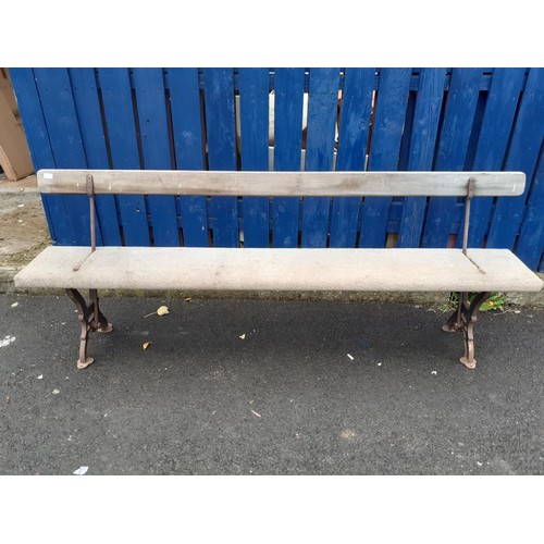 A REVERSABLE J P CORRY RAILWAY BENCH