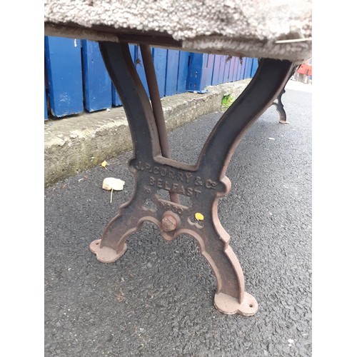 A REVERSABLE J P CORRY RAILWAY BENCH