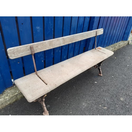 A REVERSABLE J P CORRY RAILWAY BENCH