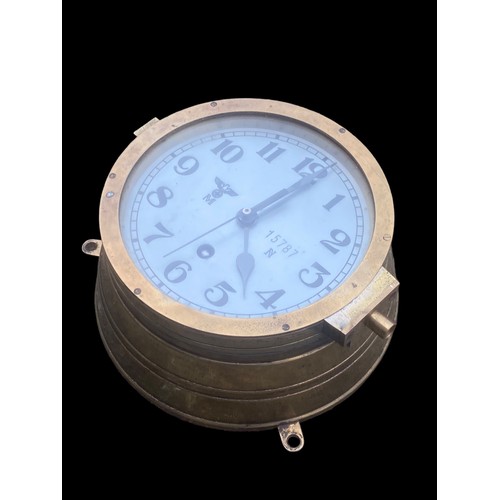 AN ORIGINAL WW2 GERMAN KRIEGSMARINE U/BOAT BULK HEAD CLOCK. THE ...
