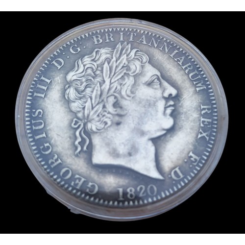 A GEORGE III SILVER CROWN 1820