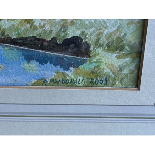 A WELL MOUNTED WATER COLOUR BY R MacDONALD ROSS 16.5X22.5"