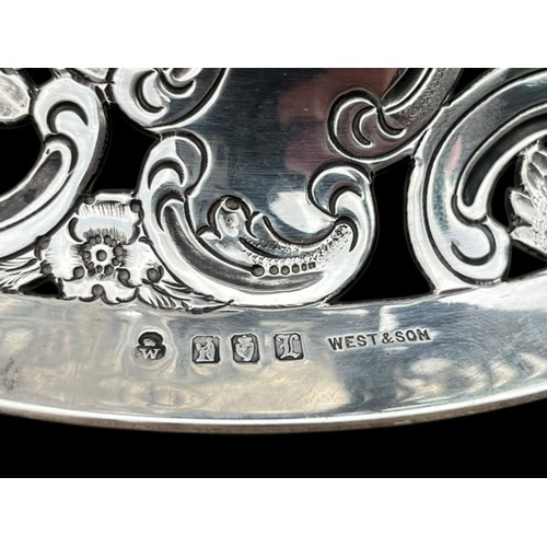 A TRULY STUNNING IRISH SILVER DISH RING RETAILED BY WEST AND SON
