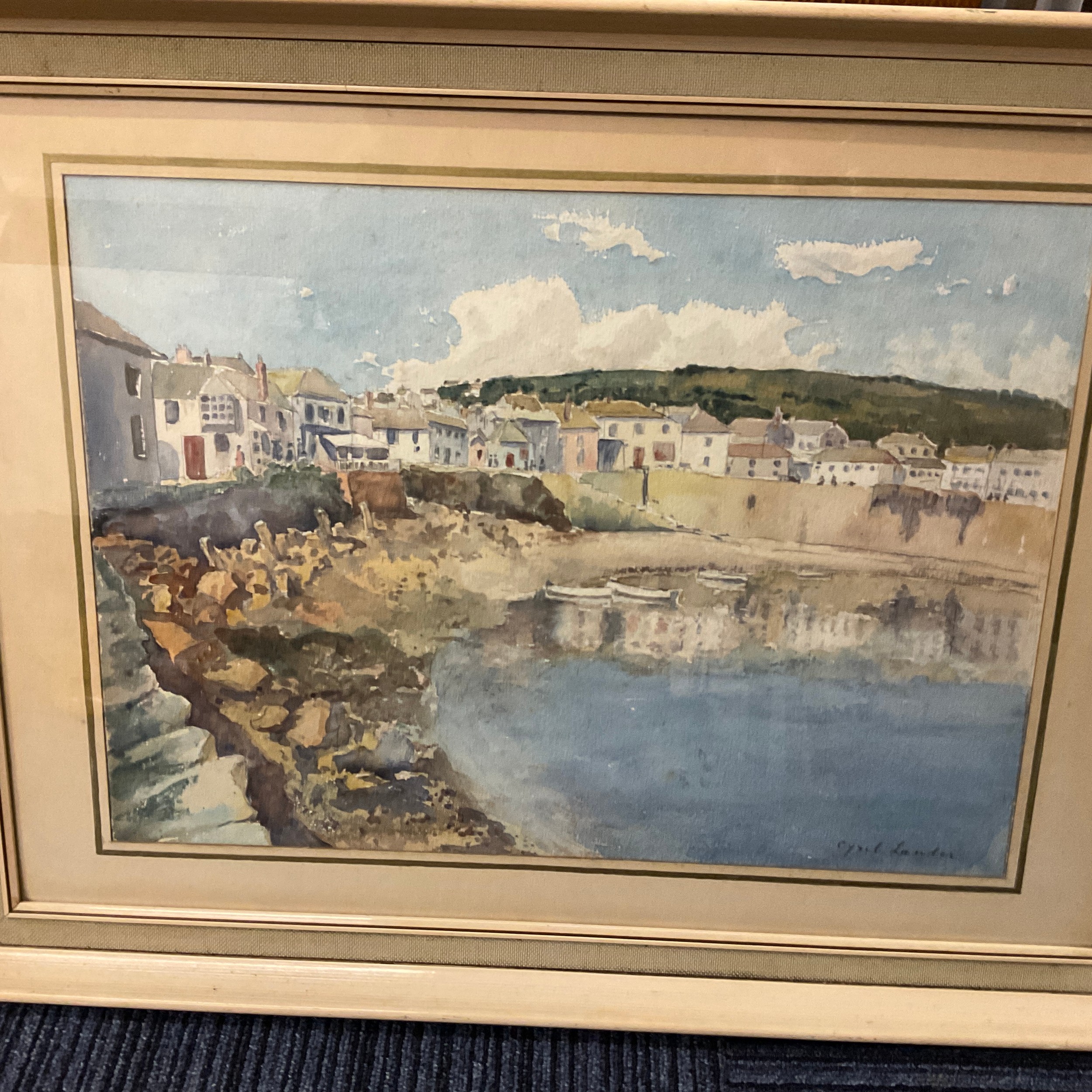 Cyril George Lander (Australian, 1892-1983) Mousehole harbour, Cornwall ...