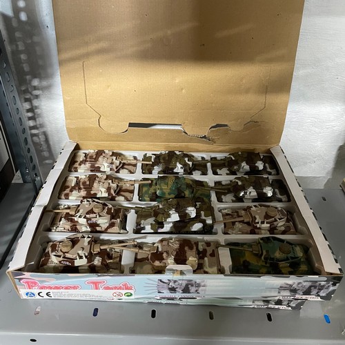 A Selection of Toy Military Tanks in Original Boxes. Die Cast and Plastic.