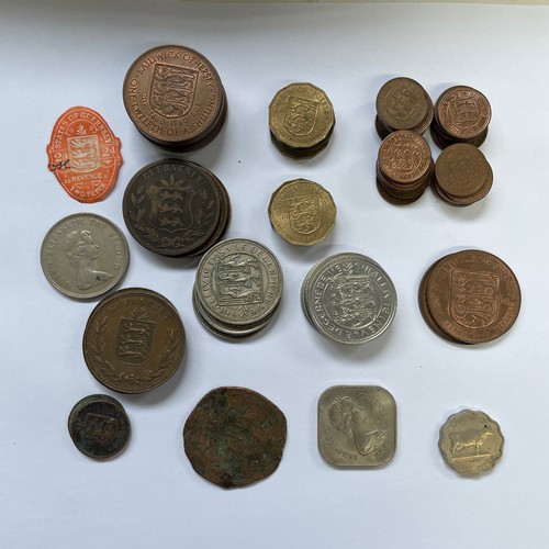 A Selection Of Various Channel Island Coins.