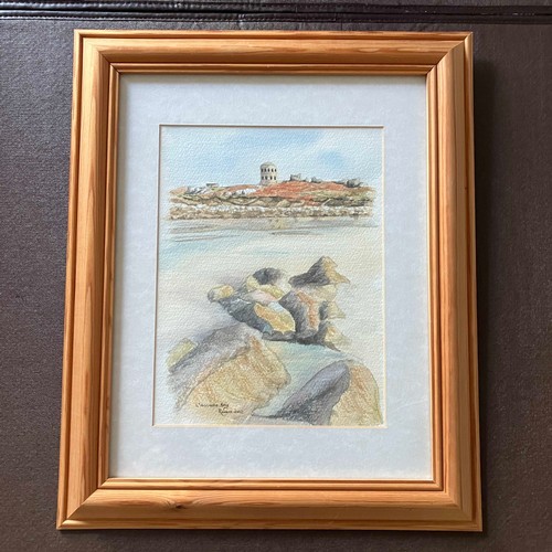 Original Watercolour Painting L'ancresse Bay Guernsey By Rowena Davis ...