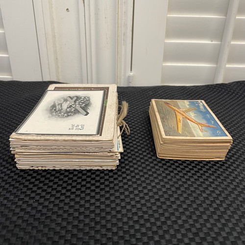 Small Rummage Box of Postcards (approx 60) and Cigarette Cards (Approx ...