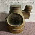 A Large Brass Ships Binnacle. Top piece of glass is broken. Size: H:43cm.