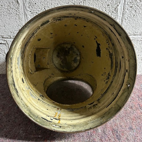 A Large Brass Ships Binnacle. Top piece of glass is broken. Size: H:43cm.