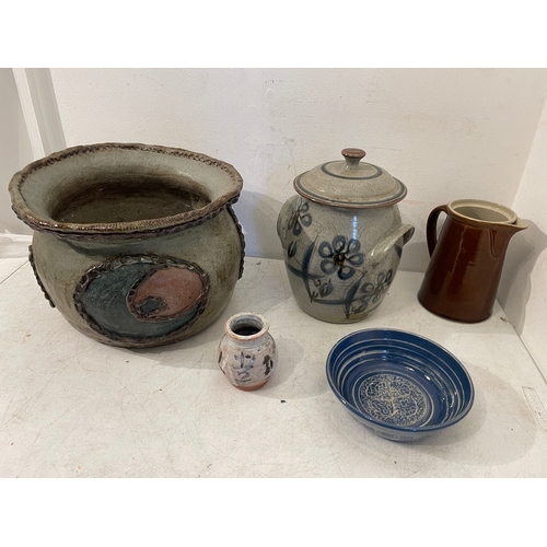 Studio Pottery Items Large Phyllis Vase 33CM X 23CM + others A/F