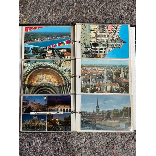 Collection of approx 100 vintage European location postcards / social ...