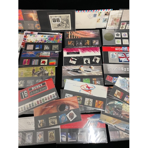 Collection of 54 Presentation Stamp pack + 17 Collectable Stamp Envelopes