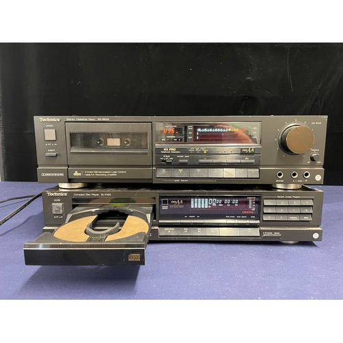 Two Vintage Technics Separates inc Stereo Cassette + CD player