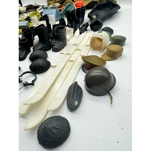 Quantity of Vintage 1970/80's Action Man Accessories including hats ...