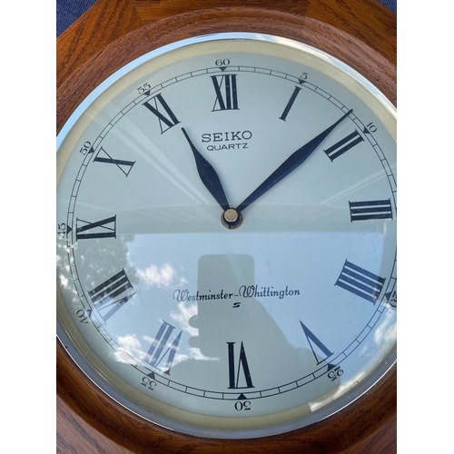 A Seiko Quartz Westminster Whittington and Highlands wall clocks