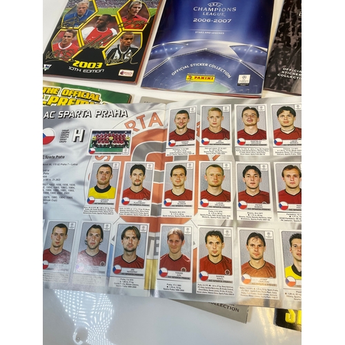 A large quantity of various collectable football sticker albums ...